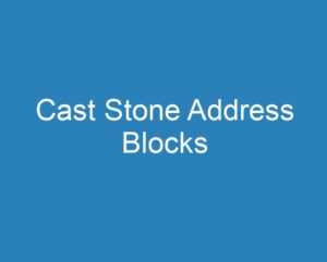 20 Best Cast Stone Address Blocks [2023] - Curee