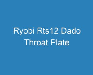 20 Best Ryobi Rts12 Dado Throat Plate [2023] - Curee